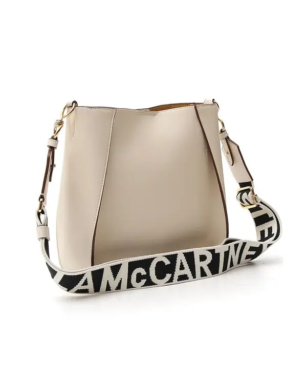 Stella McCartney Logo Perforated Shoulder Bag