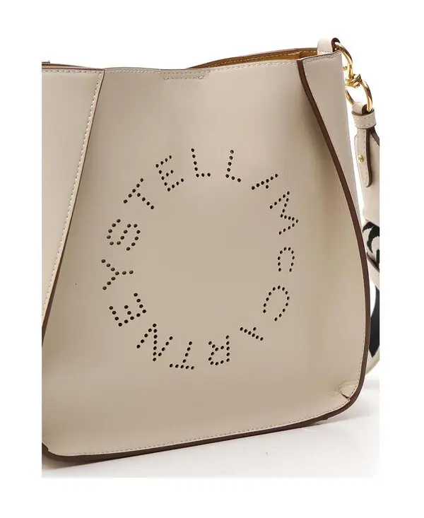 Stella McCartney Logo Perforated Shoulder Bag
