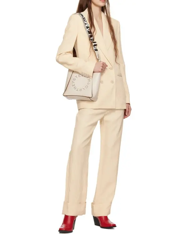 Stella McCartney Logo Perforated Shoulder Bag