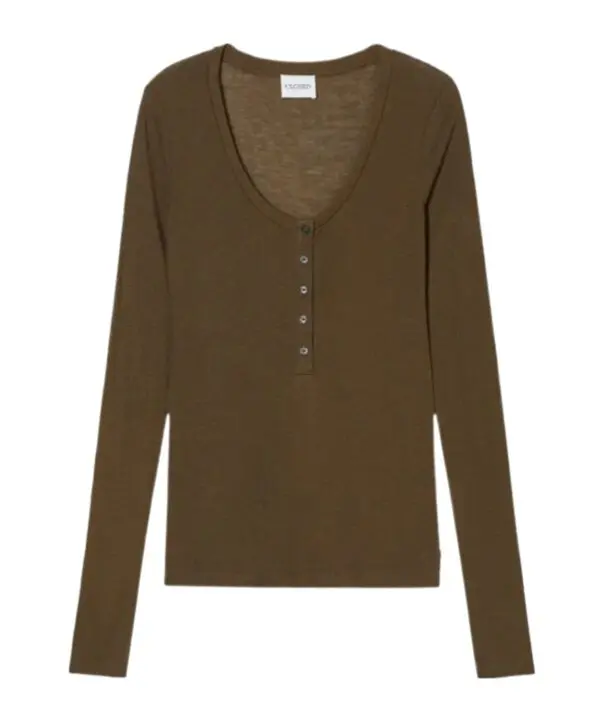 Closed Henley Long-sleeve Top