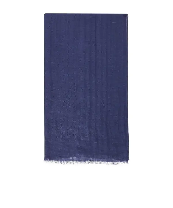 Loro Piana Three-dimensional Jacquard Badge Shawl - Blue