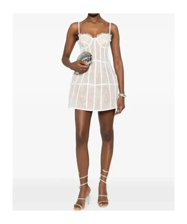 Giuseppe Di Morabito Lace Panelled Mini Dress