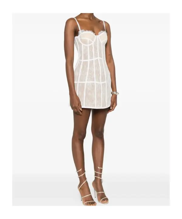 Giuseppe Di Morabito Lace Panelled Mini Dress