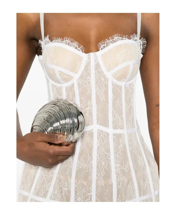 Giuseppe Di Morabito Lace Panelled Mini Dress