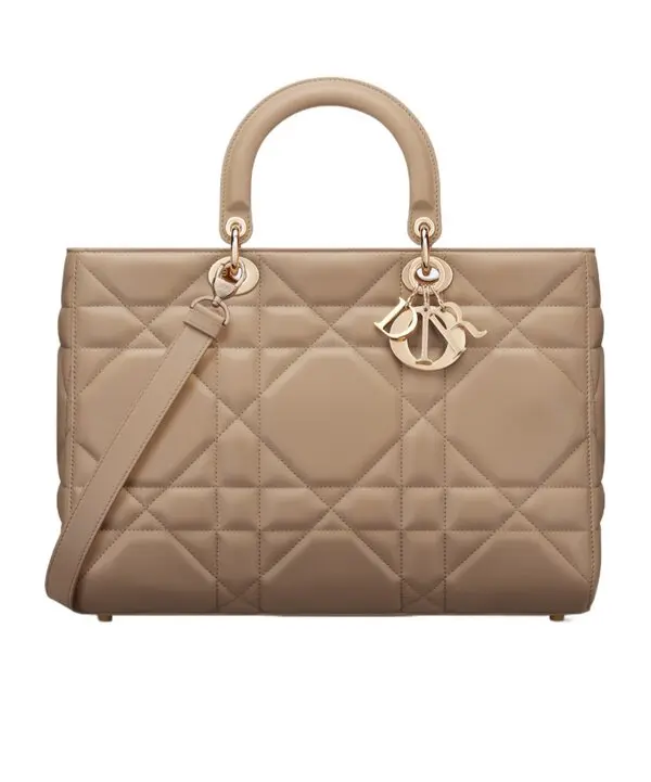 Dior Large Lady D-sire Bag - Nude