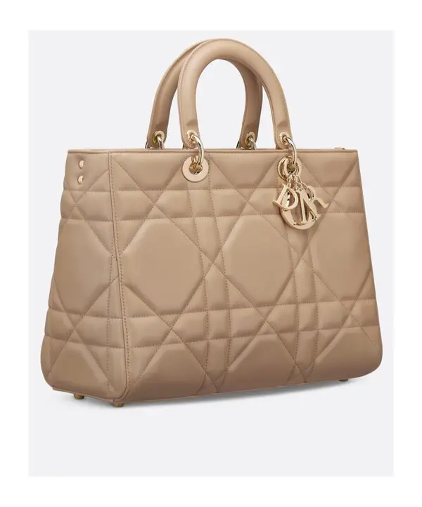 Dior Large Lady D-sire Bag - Nude