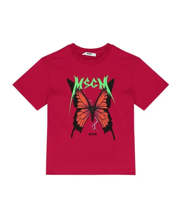 MSGM Logo-print Cotton T-shirt