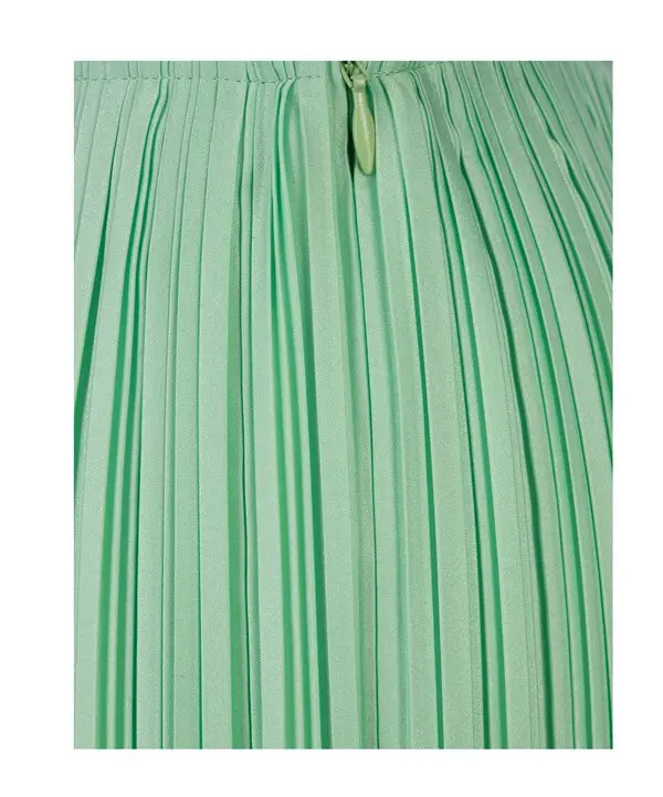 LANVIN Pleated Asymmetric-hem Maxi Skirt