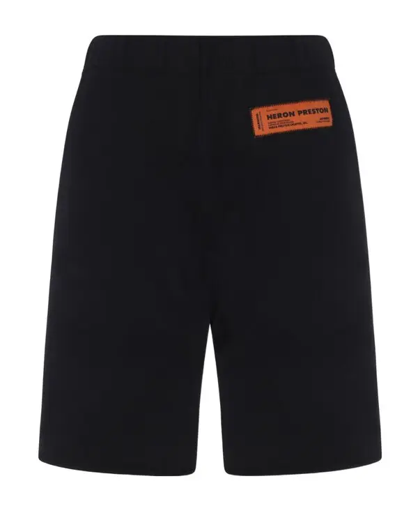 Heron Preston Logo Patch Organic Cotton Knee-length Shorts