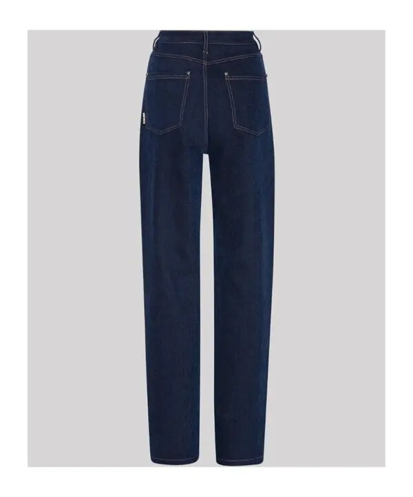 ROTATE BY BIRGER CHRISTENSEN Straight-leg Cotton-blend Jeans In Medium Wash