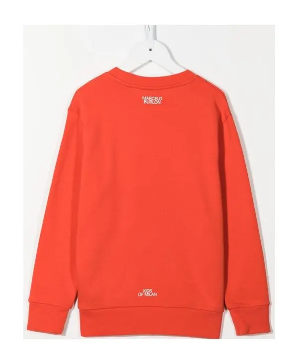 MARCELO BURLON COUNTY OF MILAN Feather Necklace-print Sweatshirt