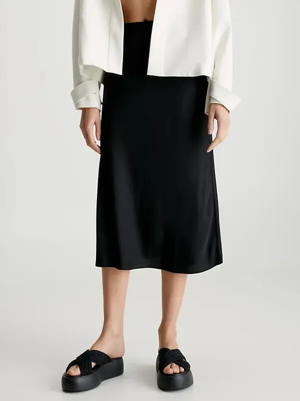 Calvin Klein Crepe Midi Skirt