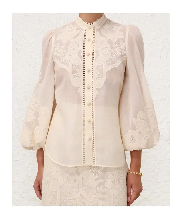 Zimmermann Ottie Embroidered Blouse