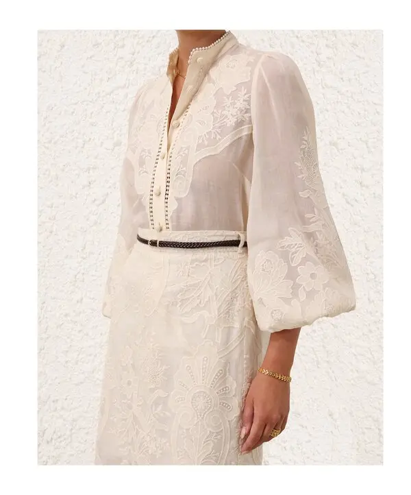 Zimmermann Ottie Embroidered Blouse