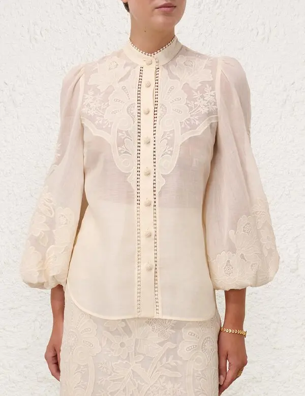 Zimmermann Ottie Embroidered Blouse