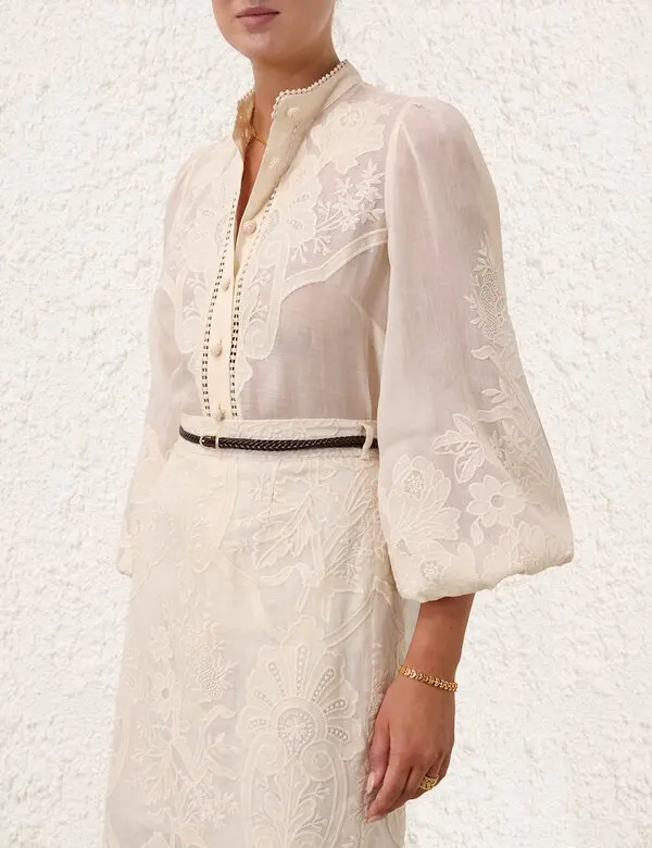 Zimmermann Ottie Embroidered Blouse