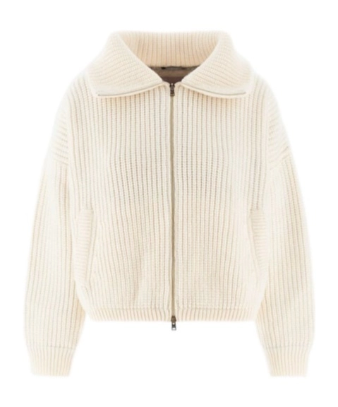 Herno Wool Zipped Cardigan - White
