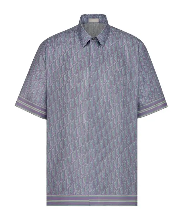 Dior Oblique Pixel Short-sleeved Shirt - Gray