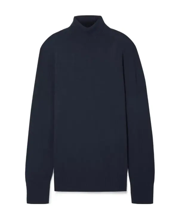 THE ROW Stepny Roll-neck Jumper - Midnight Blue