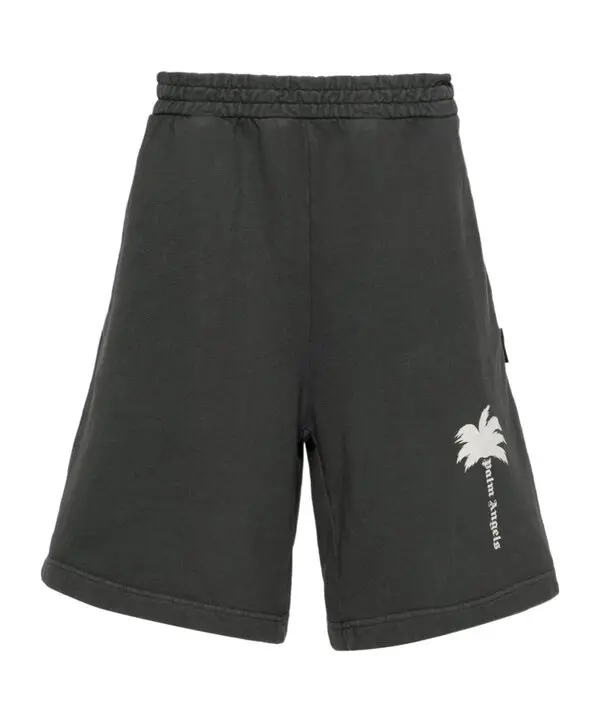 Palm Angels Palm Tree-printed Elasticated Waist Track Shorts