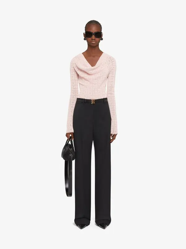 Givenchy 4g Jacquard Draped Sweater