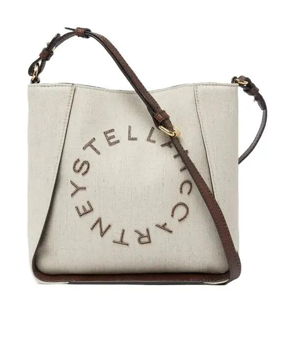 Stella McCartney Logo Appliqué Crossbody Bag - White