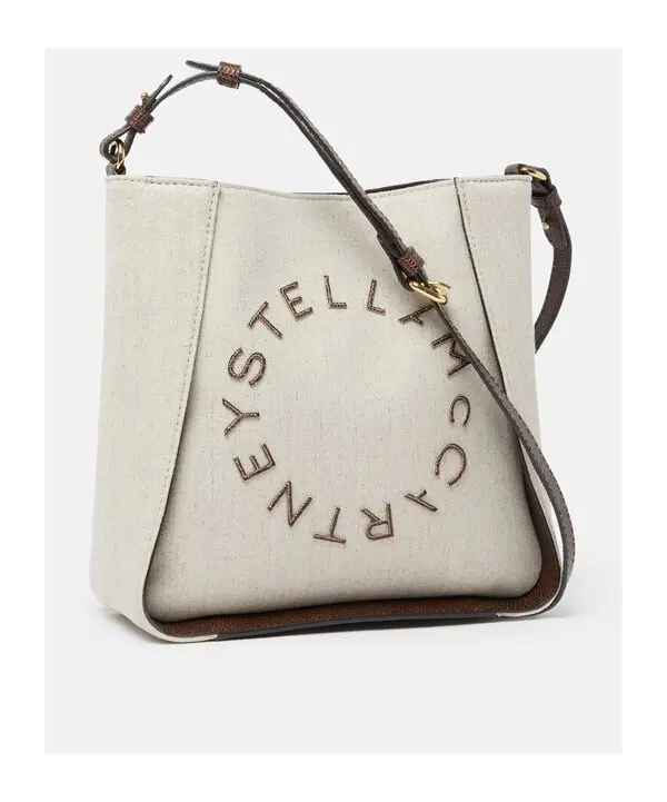 Stella McCartney Logo Appliqué Crossbody Bag - White