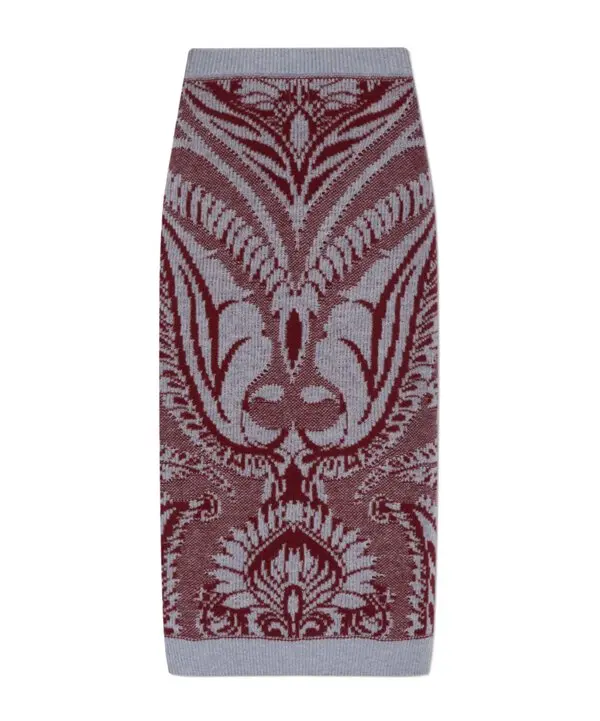 Etro Patterned Intarsia-knit Midi Skirt