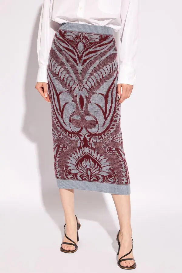 Etro Patterned Intarsia-knit Midi Skirt