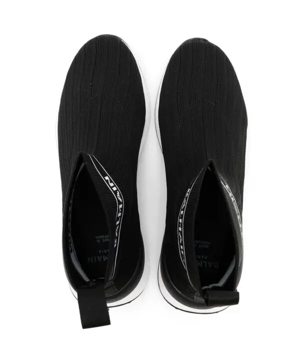 Balmain Logo-intarsia Sock Sneakers