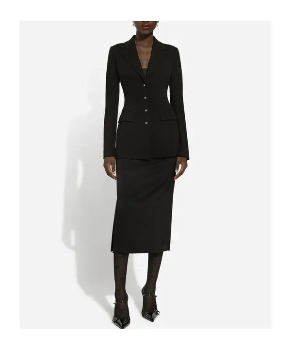 Dolce & Gabbana Dolce Gabbana Milano Stitch Single-breasted Jersey Jacket