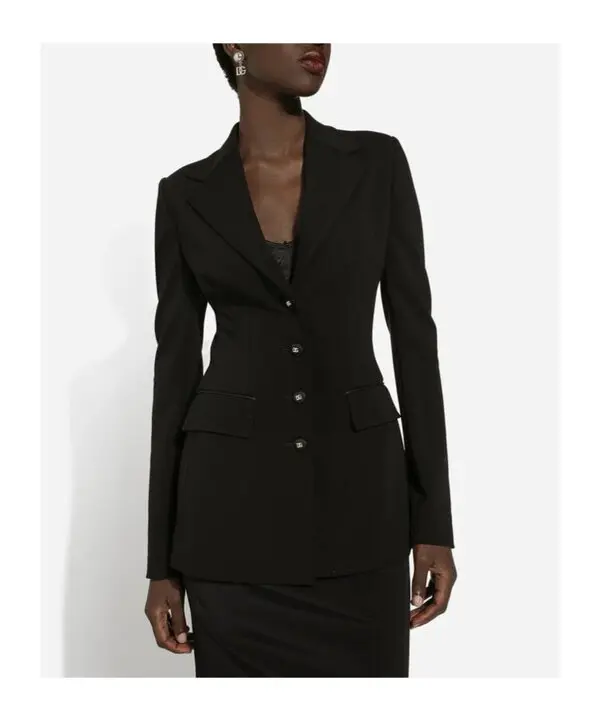 Dolce & Gabbana Dolce Gabbana Milano Stitch Single-breasted Jersey Jacket