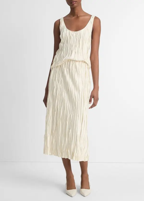 Vince Satin Midi Skirt