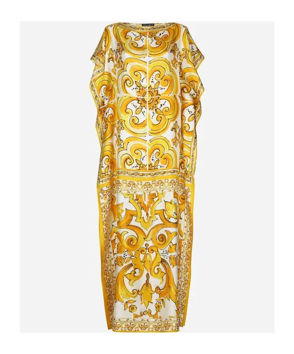 Dolce & Gabbana Dolce Gabbana Majolica Printed Twill Caftan