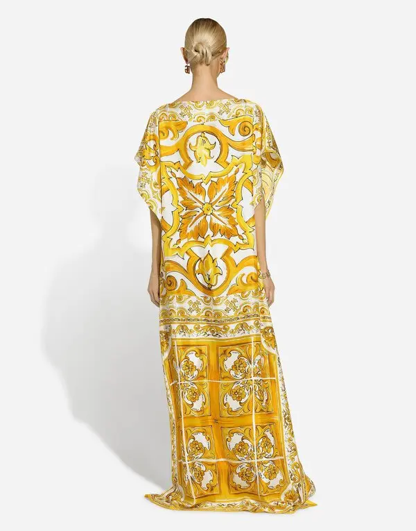Dolce & Gabbana Dolce Gabbana Majolica Printed Twill Caftan