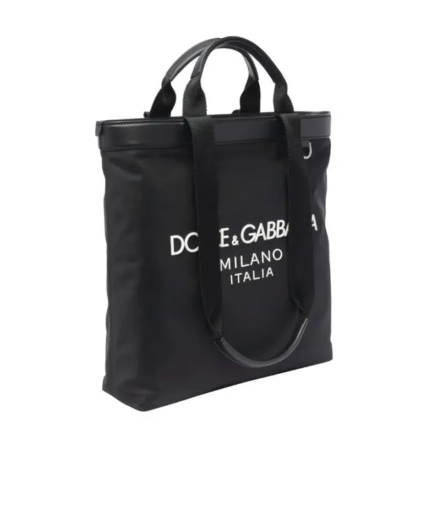 Dolce & Gabbana Dolce Gabbana Logo-printed Zipped Tote Bag