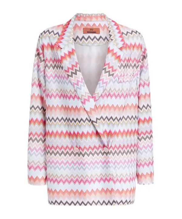 Missoni Zigzag Double-breasted Tailored Blazer