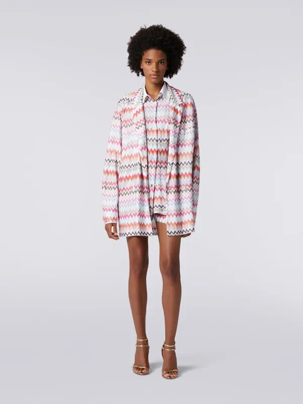 Missoni Zigzag Double-breasted Tailored Blazer
