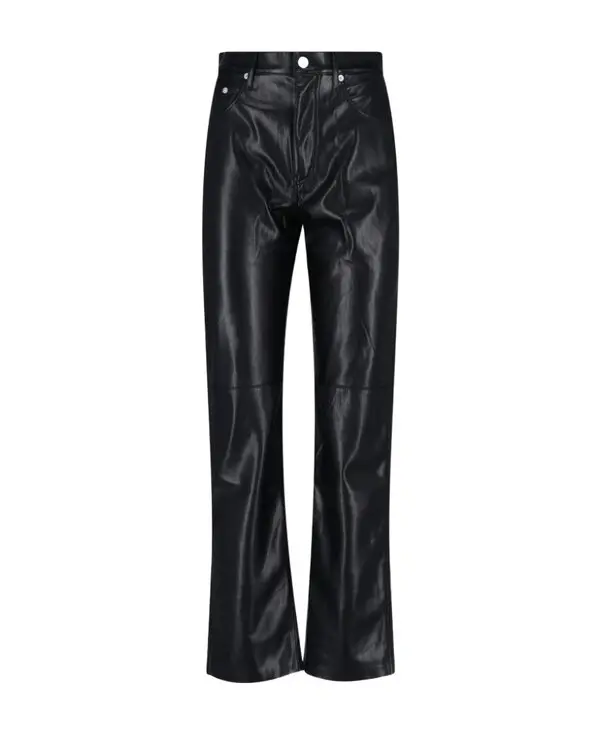Nanushka High-rise Straight-leg Pants - Black