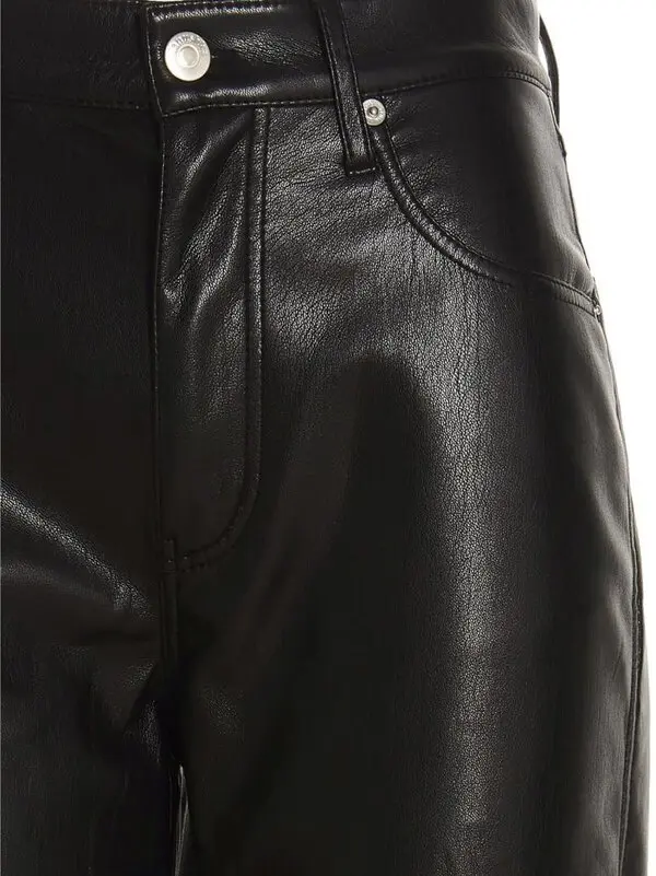 Nanushka High-rise Straight-leg Leather Pants