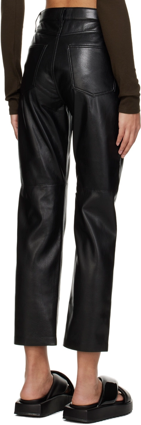 Nanushka High-rise Straight-leg Leather Pants