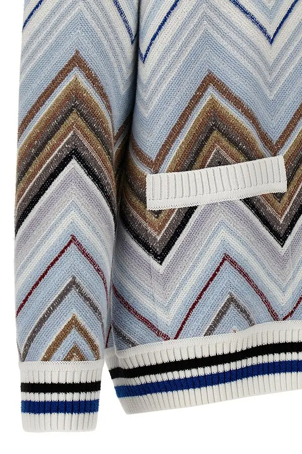 Missoni Zig-zag Woven V-neck Cardigan