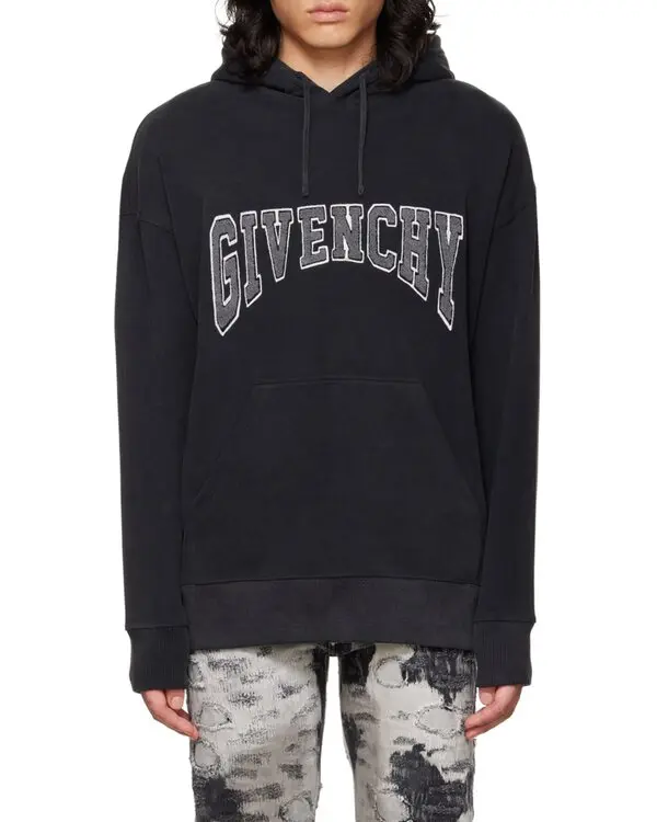 Givenchy Logo Print Drawstring Hoodie