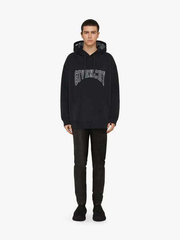 Givenchy Logo Print Drawstring Hoodie