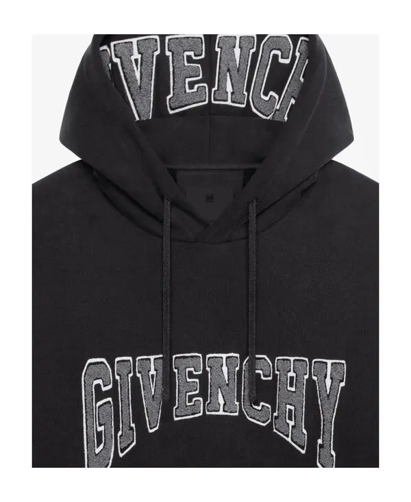 Givenchy Embroidered Logo Drawstring Hoodie