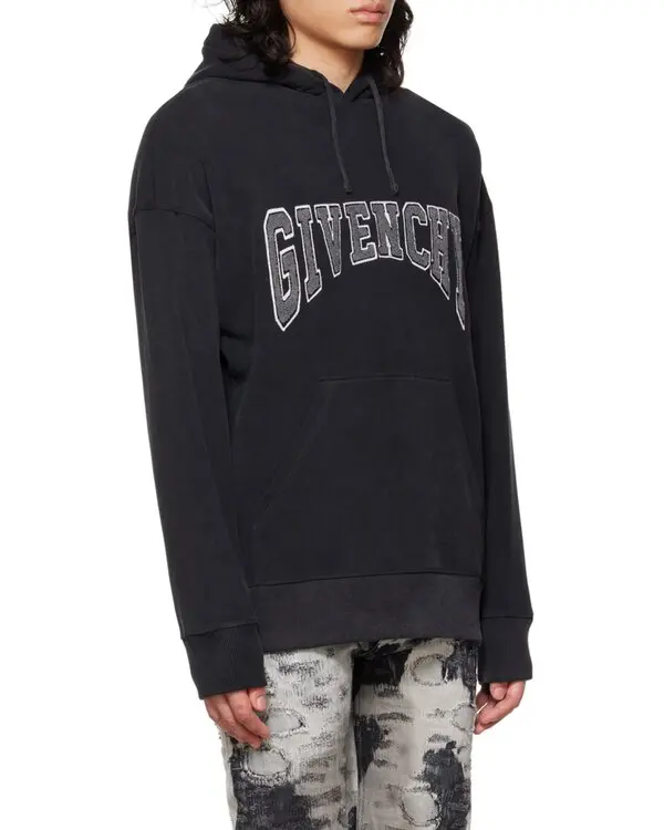 Givenchy Embroidered Logo Drawstring Hoodie