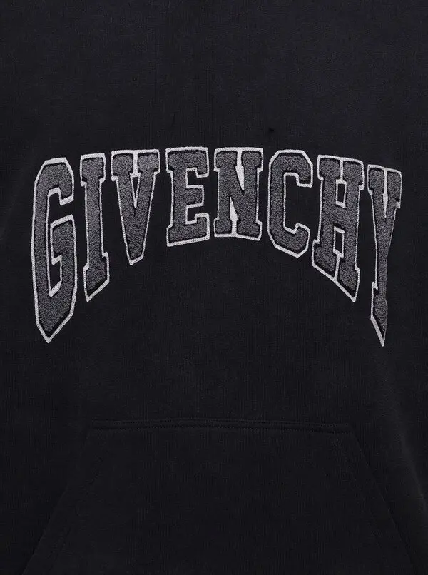 Givenchy Embroidered Logo Drawstring Hoodie