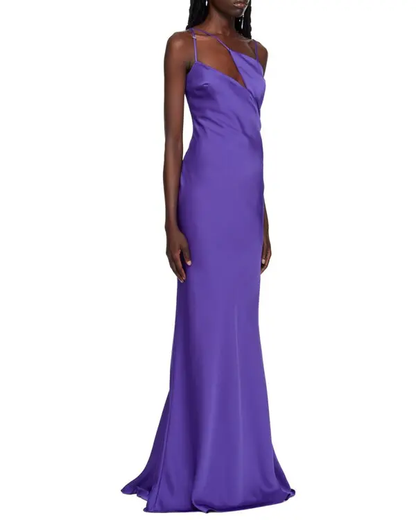 Attico Melva Asymmetrical Maxi Dress