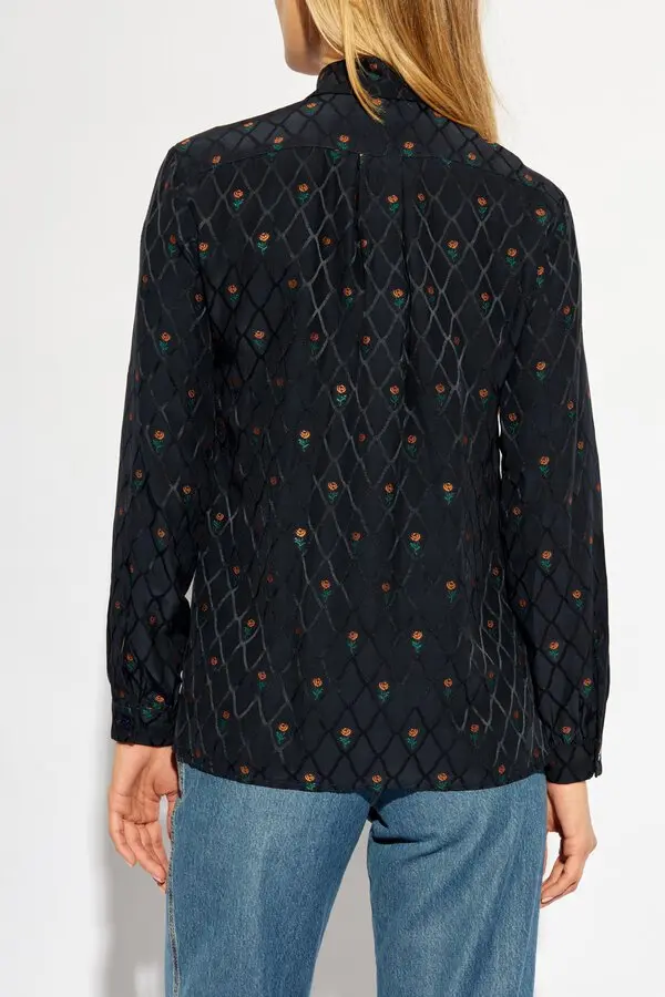 Etro Floral Embroidered Long Sleeve Shirt