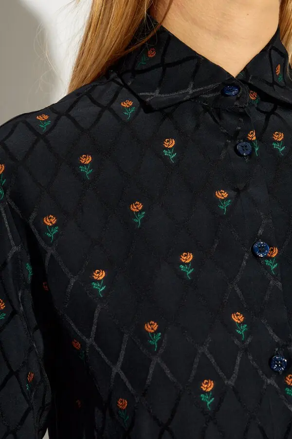 Etro Floral Embroidered Long Sleeve Shirt